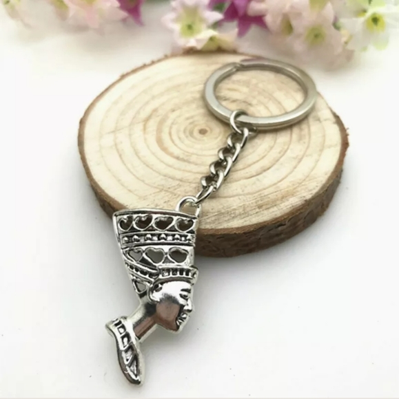 Accessories | New Egyptian Queen Nefertiti Goddess Silver Tone Keychain ...